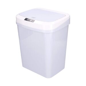 denominate intelligent waste bin 15l infrared induction trash can with lid gray for home office kitchen use