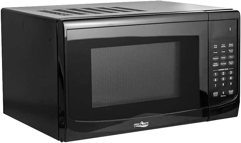 RV Black Microwave Oven with Turntable - 1.0 Cu. Ft. Capacity | Includes Trim Kit for Easy Installation & Stylish Finish