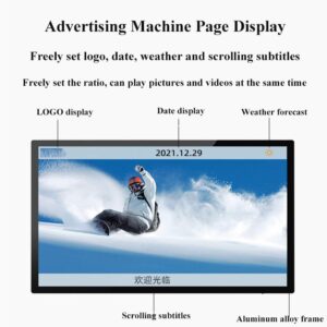 21.5 Inch Capacitive Touch Screen Advertising Display, Cloud Remote Publishing, 16:9 Led Display And 1920x1080p, Digital Signage Display Player For Advertising,32inches