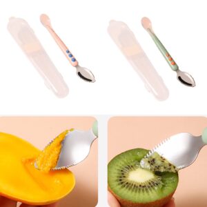 Lightweight Mud Silicone Puree Scrapping Spoons Scraping Practical Fruit Scraper Food Fruits 20.5cm/8-inch Length