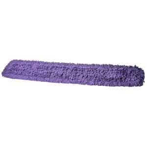 Tidy Tools 48 Inch Purple Dust Mop with Wood Handle and 48 Inch Purple Dust Mop Refill Bundle - 6 Mop Sets and 6 Refills