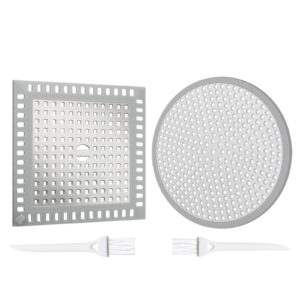 shower drain hair catcher, 2 pcs shower hair drain catcher stainless steel hair catcher shower drain cover for shower bathtub bathroom floor kitchen sink, bathtub drain hair catcher (square+round)