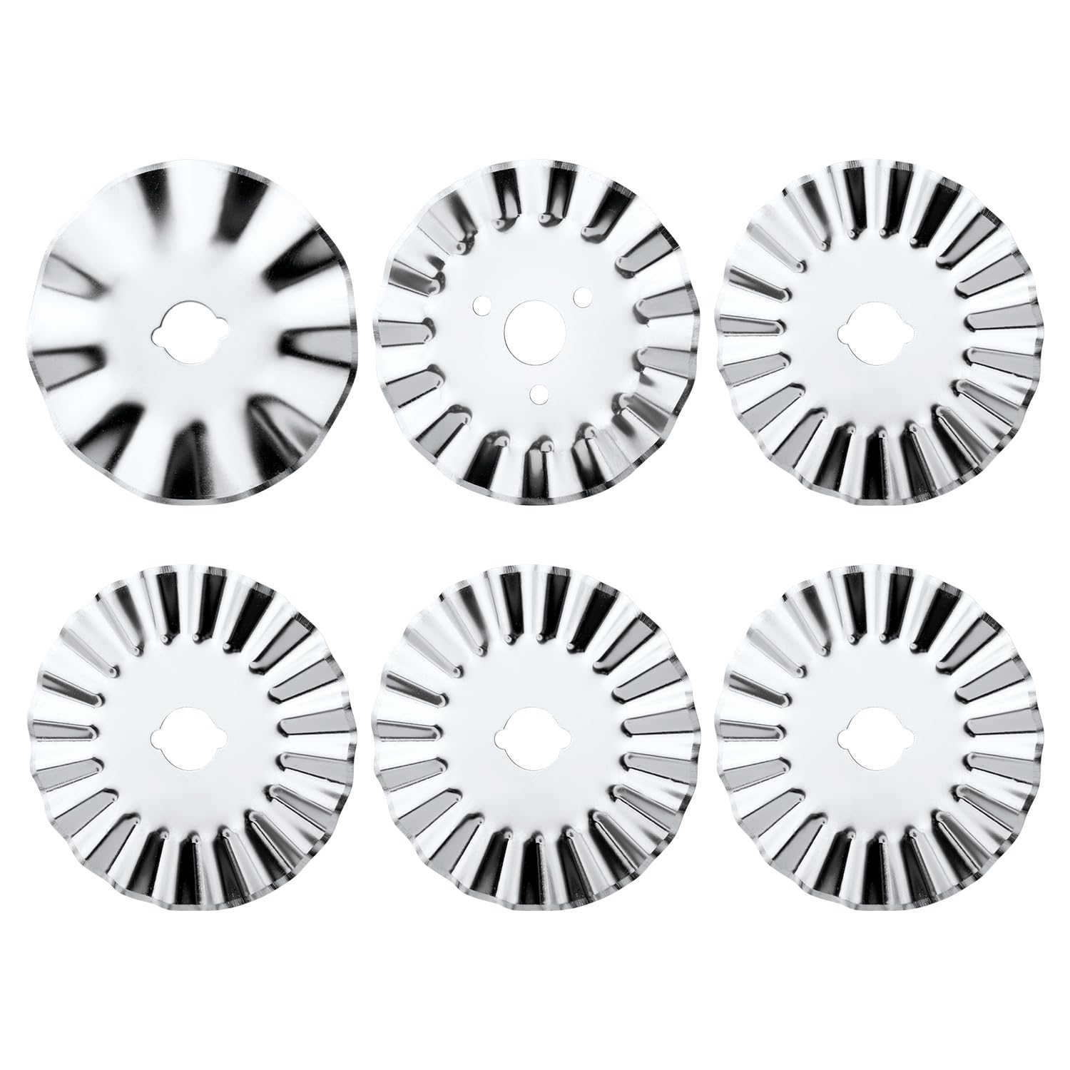 6pcs 45mm Pinking Rotary Cutter Blades, Wave Rotary Cutter Blades Rotary Cutter Replacement Blades for Fabric for Quilting Sewing Crafts