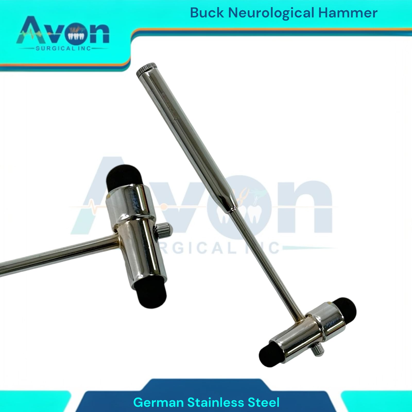 Set of 3 Buck Hammer - Reflex Hammer - Neuro Diagnostics Examination Hammer - with German Stainless Steel Handle