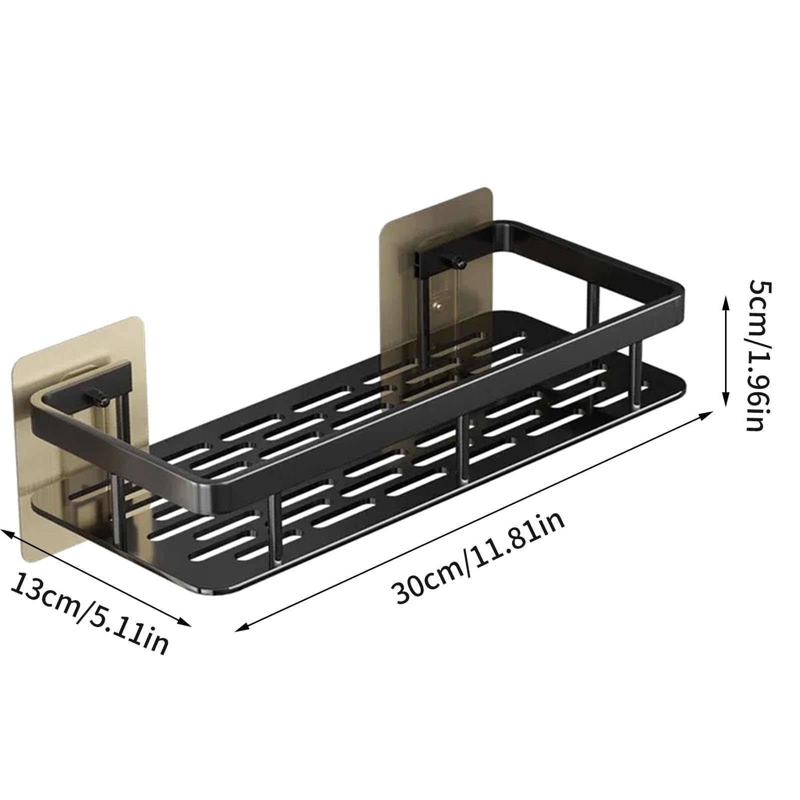 Wall Mounted Bathroom Shelves - Punch- Bathroom Rack, Over Toilet Floating Shelves | No Drilling Bedroom Floating Shelves for Bathroom, Wall-Mounted Sink Bathroom Shelves Over Toilet