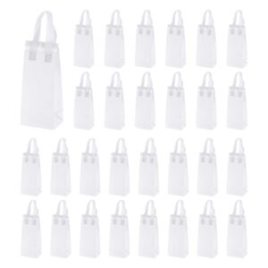 uxcell 25pcs insulated take out bags, 4.7" x 3.9" x 11" insulated take away bags thermal disposable lunch bags disposable cooler bags for hot cold food catering grocery picnic white