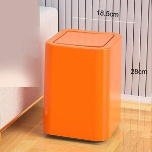 Denominate Cute Cartoon Pattern 9L Garbage Bin Swing Lid Trash Can Home Bathroom Bedroom