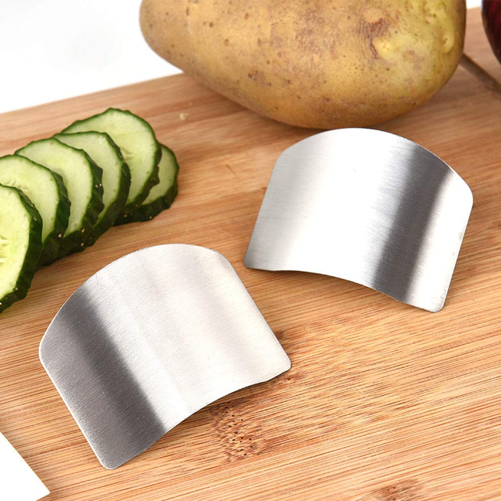 Kitchen Finger Hand Protector Guard Stainless Steel Shield Anti Cut Utensils Tool