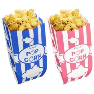 [100-pcs] 1 oz royal blue popcorn bags + [100-pcs] 1 oz pink paper popcorn bags - customizable - bundle