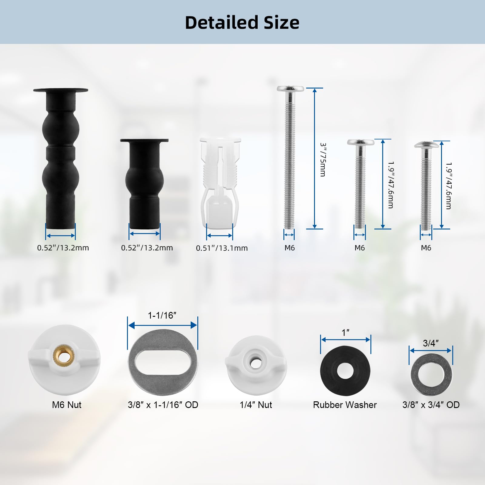 Hibbent Bidet Attachment for Toilet, Non-Electric Dual Nozzle for Frontal & Rear Wash with Universal Toilet Seats Screws and Bolts Metal