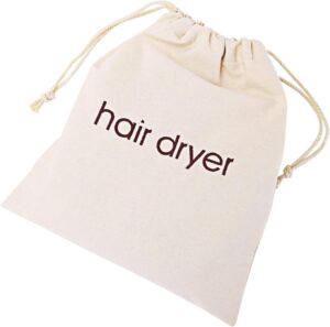 hair dryer bags drawstring bag container hairdryer bag for travel bathroom (light grey)