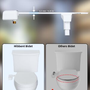 Hibbent Bidet Attachment for Toilet, Non-Electric Dual Nozzle for Frontal & Rear Wash with Universal Toilet Seats Screws and Bolts Metal