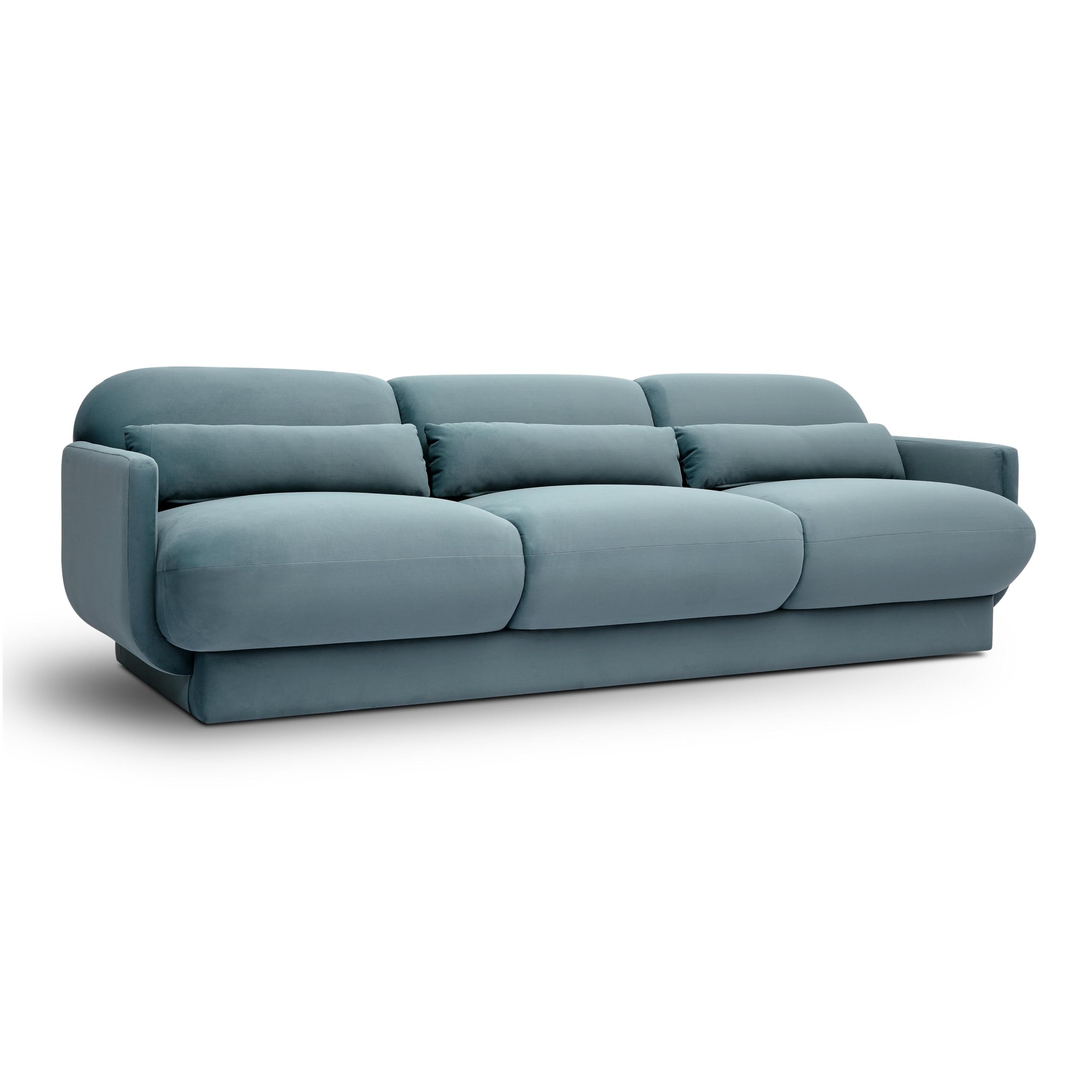 Tov Furniture Azalea Powder Blue Velvet Sofa