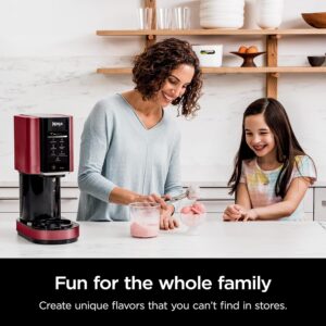 Ninja NC301 CREAMi, Ice Cream, Gelato, Milkshake, Sorbet, and Smoothie Bowl Maker, 7 One-Touch Programs, Red (Renewed)