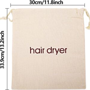 Hair Dryer Bags Drawstring Bag Container Hairdryer Bag for Travel Bathroom (Light Grey)