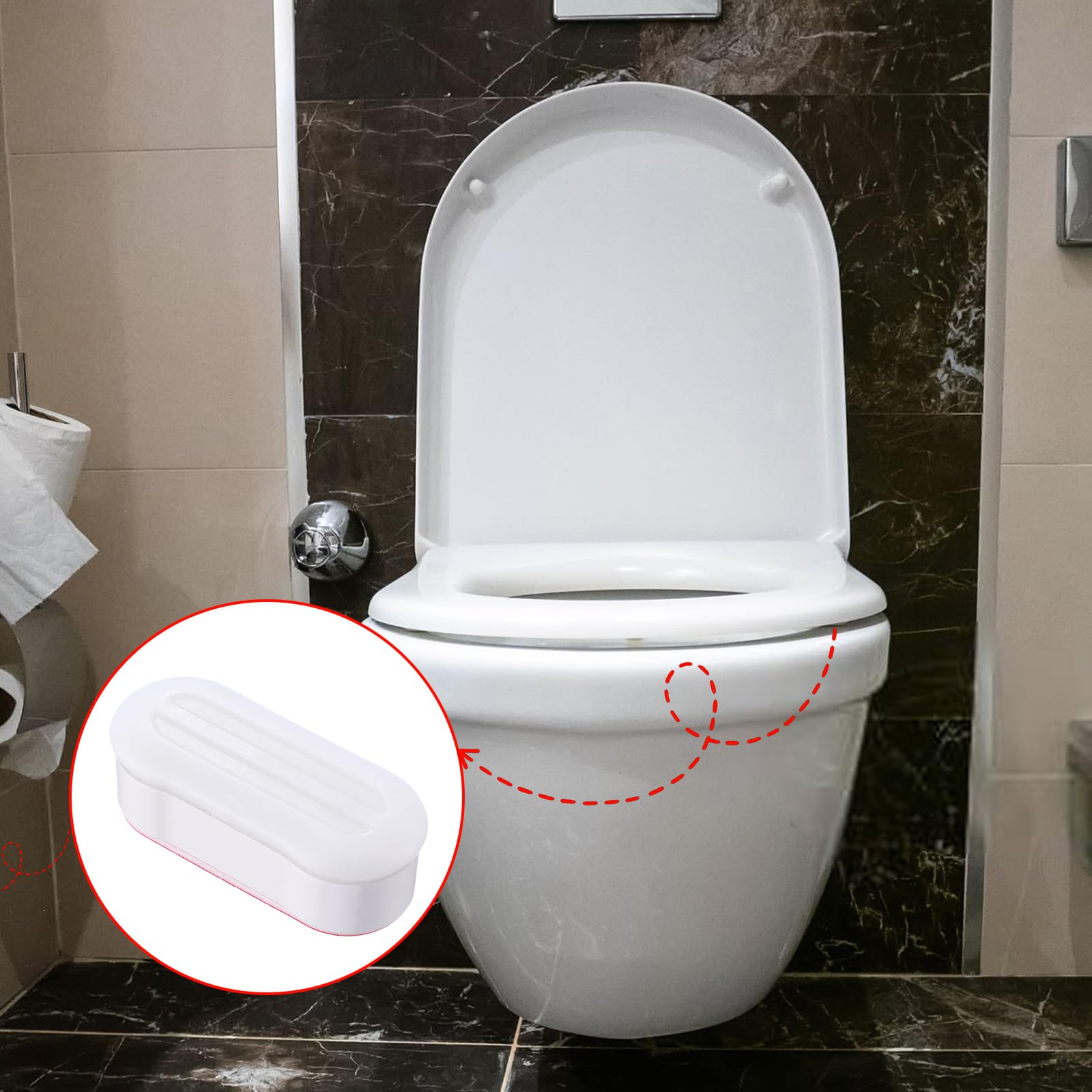 4 PCS Toilet Seat Bumper Toilet Seat Spacer Strong Adhesive Toilet Seat Riser for Bidet Universal Toilet Seat Buffer Toilet Spacer Luxe Toilet Bidet Bumpers Lid Rubber Bumpers Stick on for Home Hotel