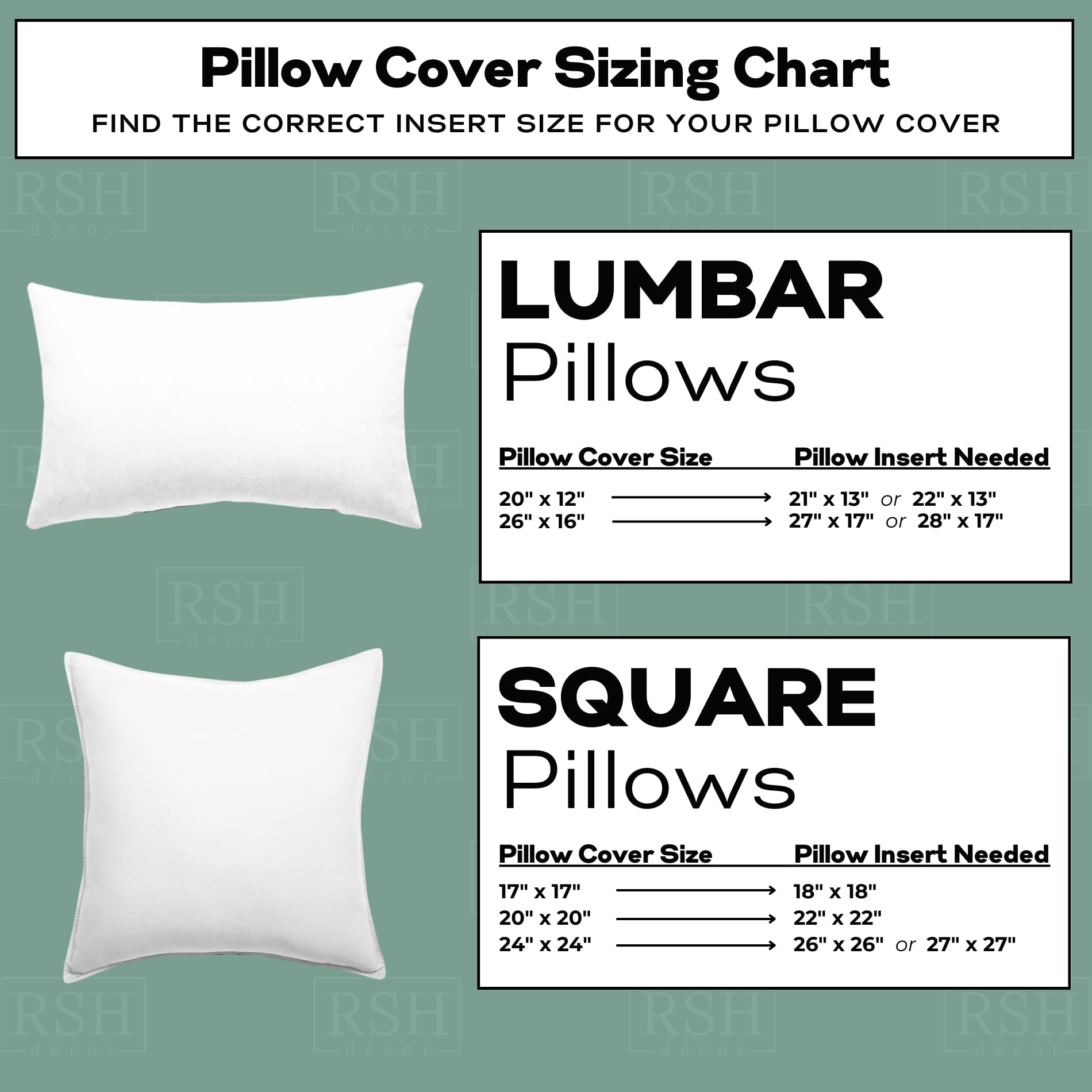 RSH DECOR: Sunbrella Pillow Covers Set of 4 | Covers Only - 24" x 24" | Outdoor Pillow Covers Crafted with Sunbrella Performance Fabric | Canvas White