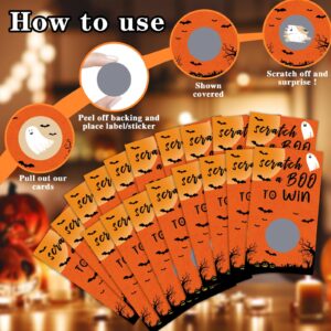 JUESMOS Halloween Scratch Off Cards 30Pcs Spooky Ghost Halloween Party Scratch Off Game Cards Funny Halloween Activity for Groups Kids Adults Halloween Baby Shower Birthday Party Game Favor Supplies