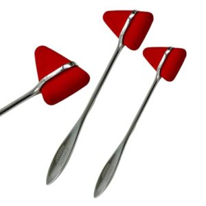 set of 2 neuro percussion hammer taylor reflex hammer - stainless steeel handle - reflex testing instrument