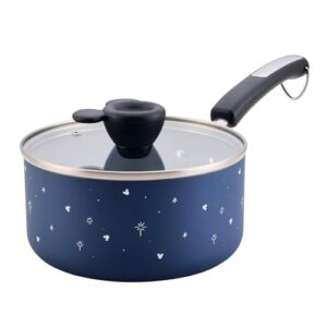 farberware disney bon voyage ceramic nonstick lid, dishwasher safe, saucepan (2-quart), blue