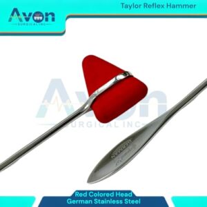 3 Pack Taylor Reflex Hammer with German Stainless Steel Handle - Red Head - Percussion Reflex Hammers Neuro Testing and Examination