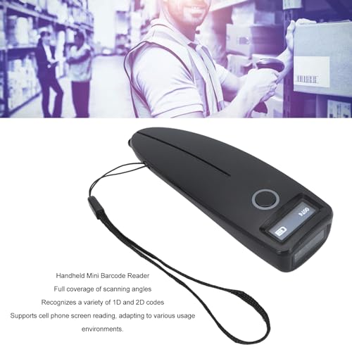 1D 2D Bluetooth Barcode Scanner, 2.4G wirele ss Portable Mini Barcode Reader USB Wired Scanner, Portable USB 1D 2D Bar Code Scanner for Inventory