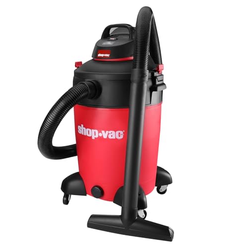 Shop-Vac 5983389 Wet/Dry Vacuum Cleaner, 16 Gallon, 6.5 Peak HP, 2.50 Inch Diameter x 8 Foot Hose, 18 Foot Cord, Ideal for Jobsite, Garage & Workshop