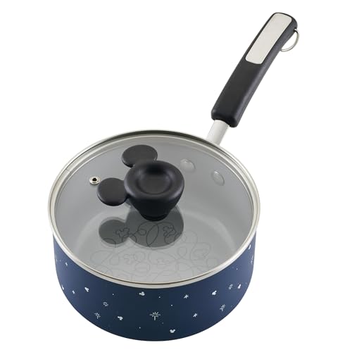 Farberware Disney Bon Voyage Ceramic Nonstick Lid, Dishwasher Safe, Saucepan (2-Quart), Blue