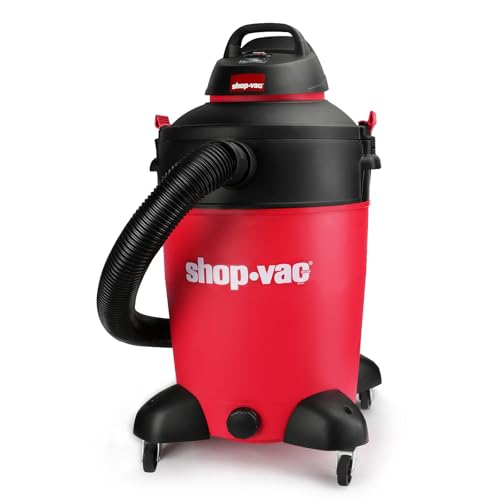 Shop-Vac 5983389 Wet/Dry Vacuum Cleaner, 16 Gallon, 6.5 Peak HP, 2.50 Inch Diameter x 8 Foot Hose, 18 Foot Cord, Ideal for Jobsite, Garage & Workshop