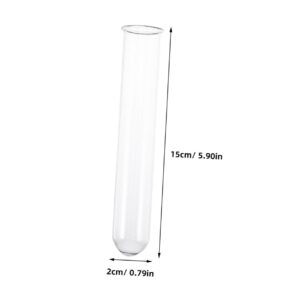 Gatuida 20pcs Crimp Test Tube Clear Tubes Scientific Experiments Test Tubes Small Vials Scientific Experiments Container Clear Test Vials Test Tubes for Experiments Storage Tubes Glass