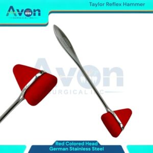 3 Pack Taylor Reflex Hammer with German Stainless Steel Handle - Red Head - Percussion Reflex Hammers Neuro Testing and Examination