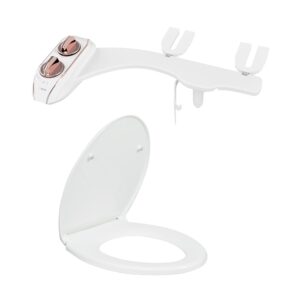 luxe bidet neo 120 plus rose gold and luxe elongated toilet seat bundle