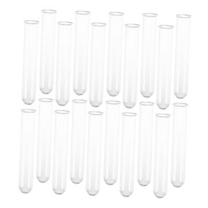 gatuida 20pcs crimp test tube clear tubes scientific experiments test tubes small vials scientific experiments container clear test vials test tubes for experiments storage tubes glass