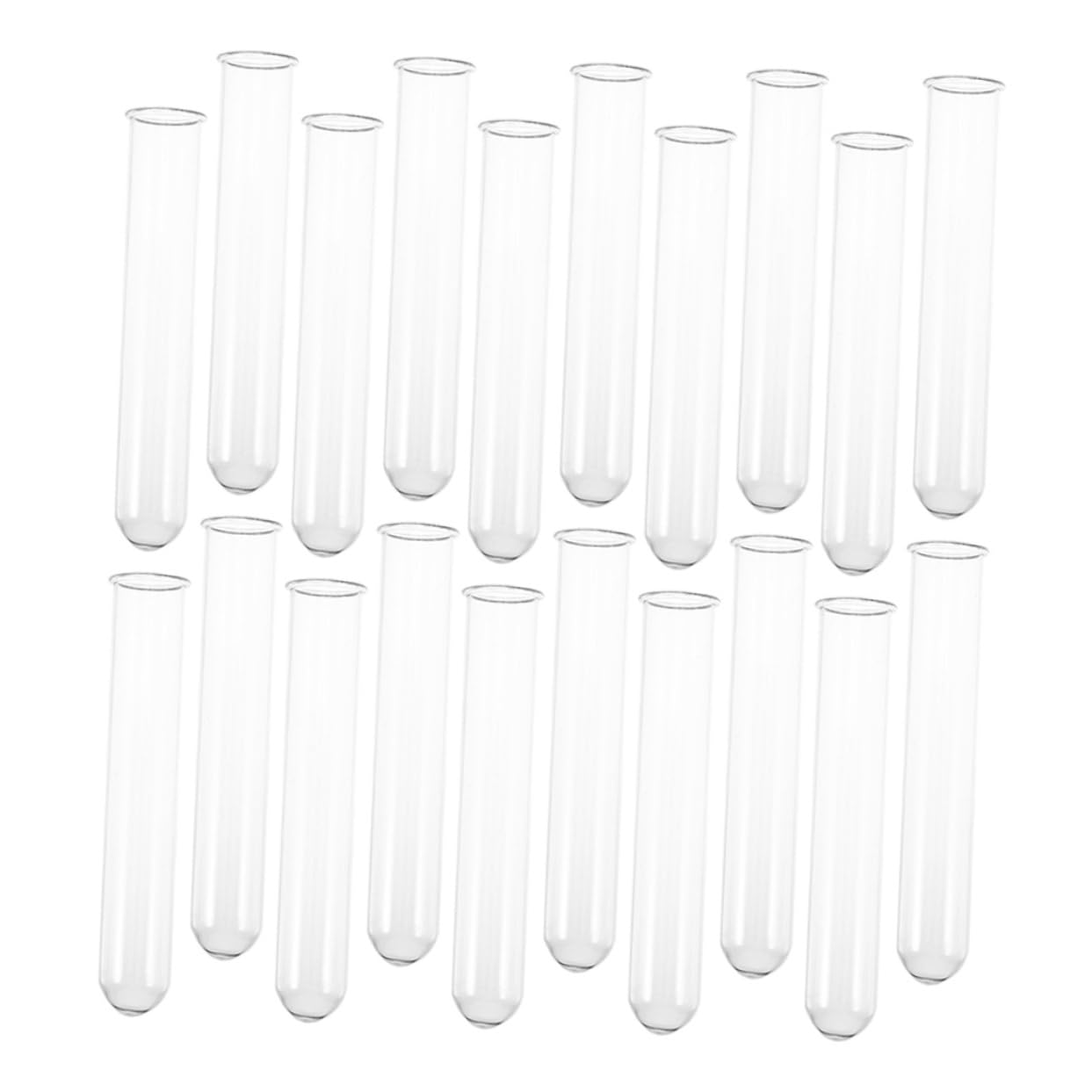 Gatuida 20pcs Crimp Test Tube Clear Tubes Scientific Experiments Test Tubes Small Vials Scientific Experiments Container Clear Test Vials Test Tubes for Experiments Storage Tubes Glass