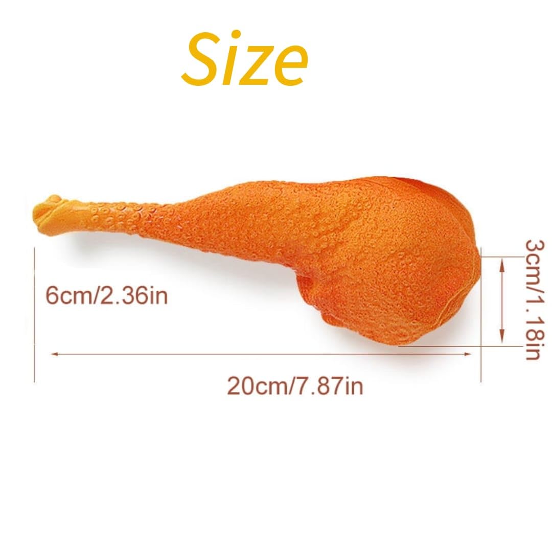 Chicken Leg Piece Squeaky Dog Toy, Interactive Play, Use for Chew, Relief for Anxiety & Boredum for Small,Medium,Large- Best for Gift