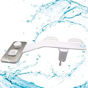 Slim Bidet Toilet Seat Attachment Dual Nozzle Self Cleaning Feminine Butt Wash 7/8 Inch Tee