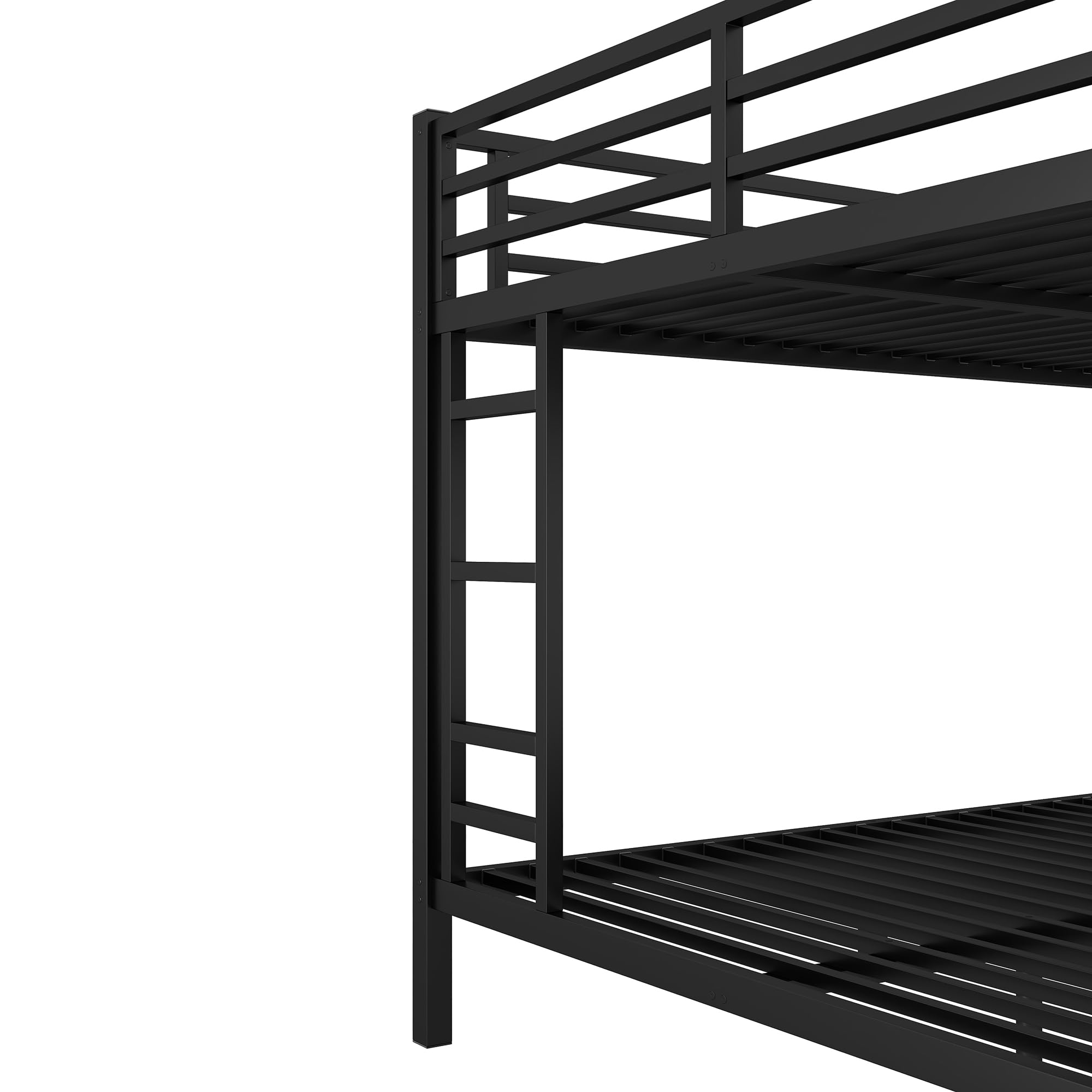 Bellemave Bunk Bed Queen Over Queen, Heavy Duty Metal Bunk Bed Frame, Queen bunk Bed for Adults, Adult bunk beds Heavy Duty, Queen Bunk Bed, Black