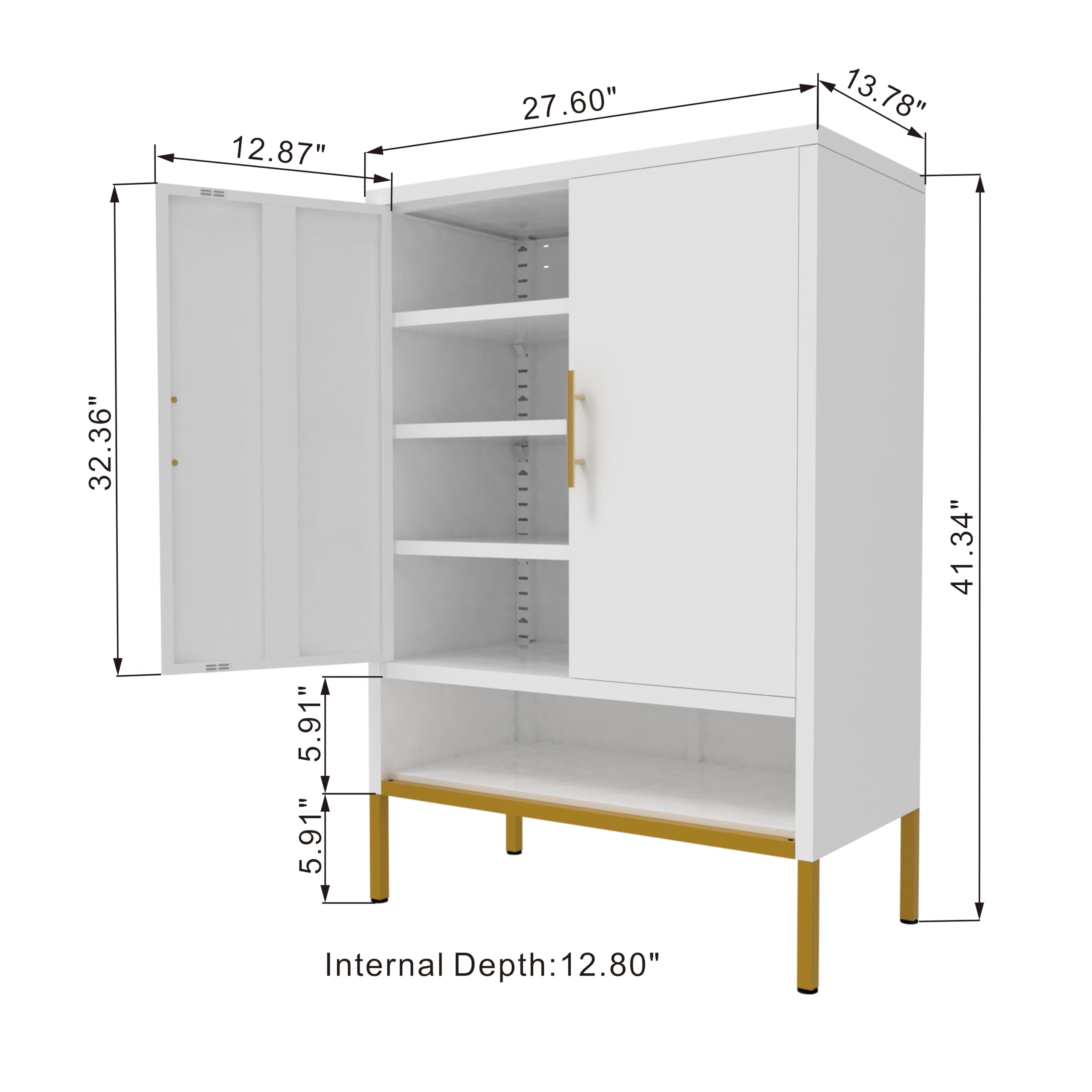 Nobilsteel Shoe Cabinet, 20 Pair Shoe Storage Organizer Cabinet, 41" Tall Shoe Cabinet with Doors and Shelves, 6-Tier Metal Shoe Cabinet for Entryway Hallway Closet