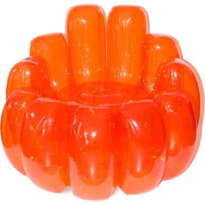 henpk jelly inflatable chair, the jelly collection, indoor outdoor portable blow up couch, inflatable sofa seat yard portable inflatable couch air couch patio blow up furniture for home (orange)