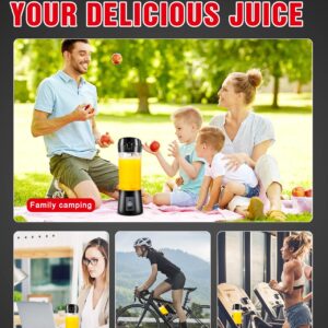 Portable Blender, Personal Blender USB Rechargeable, Mini Blender for Shakes and Smoothies, Strong Cutting Power with 6 Blades, 380Ml Traveling Fruit Veggie Juicer Cup for Home, Sport, Office, Camping