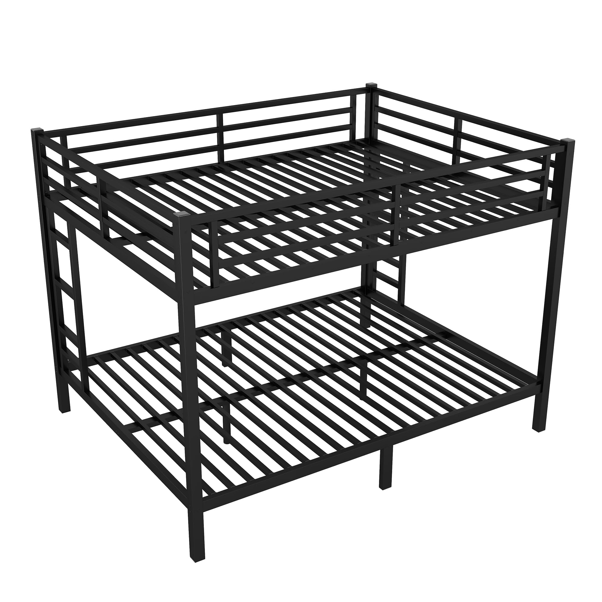 Bellemave Bunk Bed Queen Over Queen, Heavy Duty Metal Bunk Bed Frame, Queen bunk Bed for Adults, Adult bunk beds Heavy Duty, Queen Bunk Bed, Black