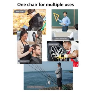 Adjustable Wearable Chair Invisible Seat, Chairless Chair Wearable Leg Ergonomics Lightweight Seat, Invisible Chair Wearable Exoskeleton Human, 3-5 Gear Heights Adjustable 150Kg (A)