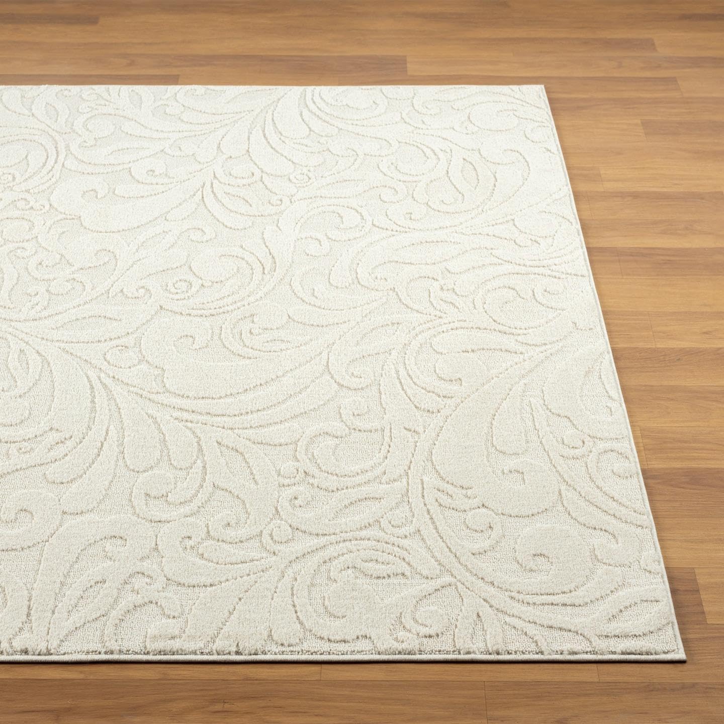 LUXE WEAVERS Grayson Collection 5808 Cream 8x10 Botanical Area Rug