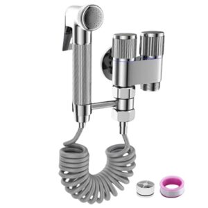 Easy Installs Toilet Handheld Bidet Sprayer With 1 In 2 Out Valves Small Faucet Sprayer Set Suitable For Person Health