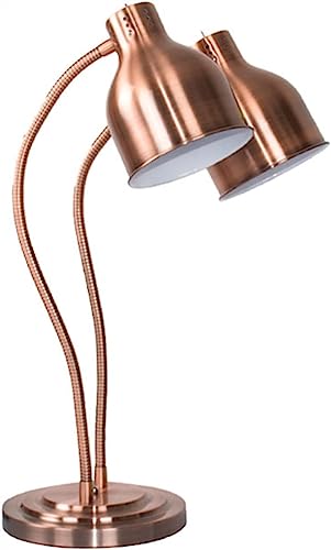 LINKANRUO Food Warming Lamp,Commercial Food Heat Lamp with Bulb 250W, Buffet Server Food Warmer Metal Chandelier, Adjustable Angle Commercial Food Warmer Heat Lamp Lamps(Bronze)