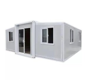 40ft expandable mobile house, 3 bedrooms, fully equipped kitchen with cabinets, bathroom with toilet and shower. customizable prefabricated portable home for adults.