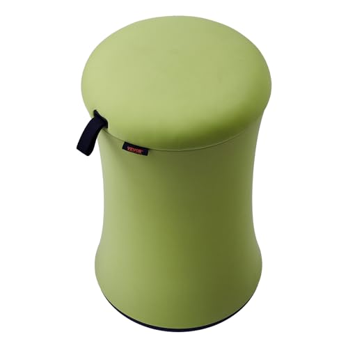 VEVOR Wobble Chair, Height-Adjustable (19.3-25") Wobble Chair with Fabric Cover, Flexible Seating Wobble Stool Made of Iron & Sponge, Ideal for School, Office & Home, 20° Tilt Angle, Age 12-18, Green