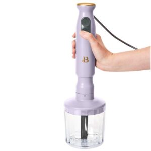 Beautiful 2-Speed Immersion Blender with Chopper & Measuring Cup, Lavender by Drew Barrymore