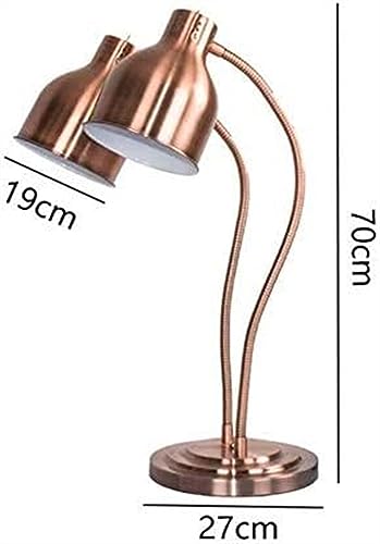 LINKANRUO Food Heating Lamp Double Bulbs Buffet Display Heating Preservation Light,Commercial Portable W250 Heat Lamp Lamps