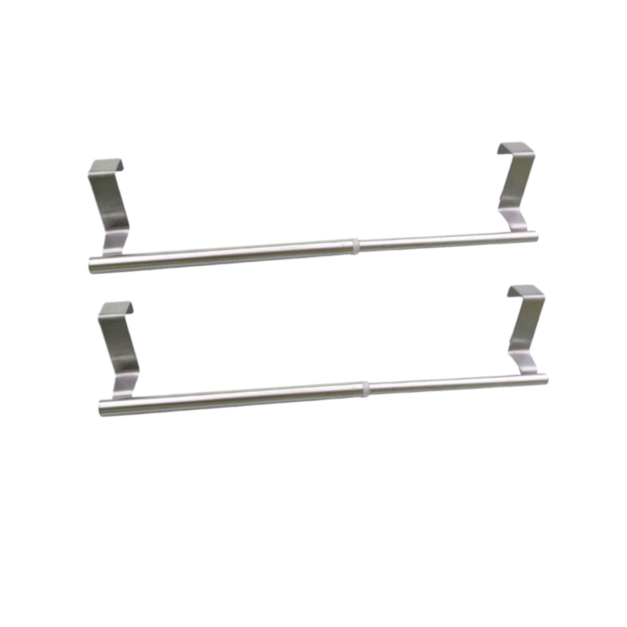 SHOWERORO 2pcs Bath Towel Rod Towel Holder Stand Towel Rack Kitchen Towel Hanger Towel Hanger Over Cabinet Towel Stand Towel Storage Rack Stainless Steel Rack Bathroom Accessories Silver